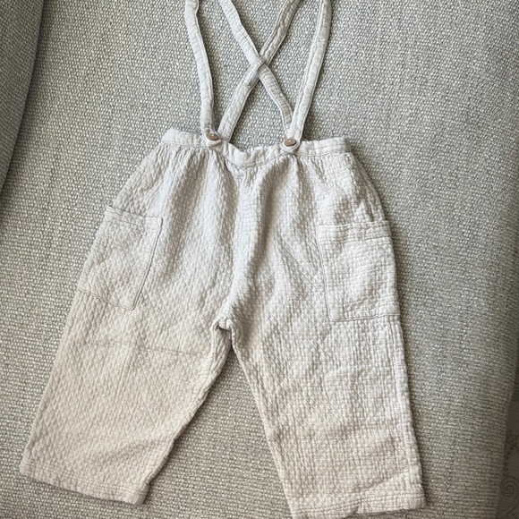 Zara | Bottoms | Zara Baby Kids Cream Suspender Pants | Poshmark